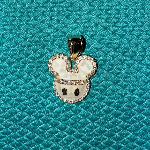 Jewelry | Nwot Gold Filled Mop Mickey Mouse Head With Czs Pendant ...